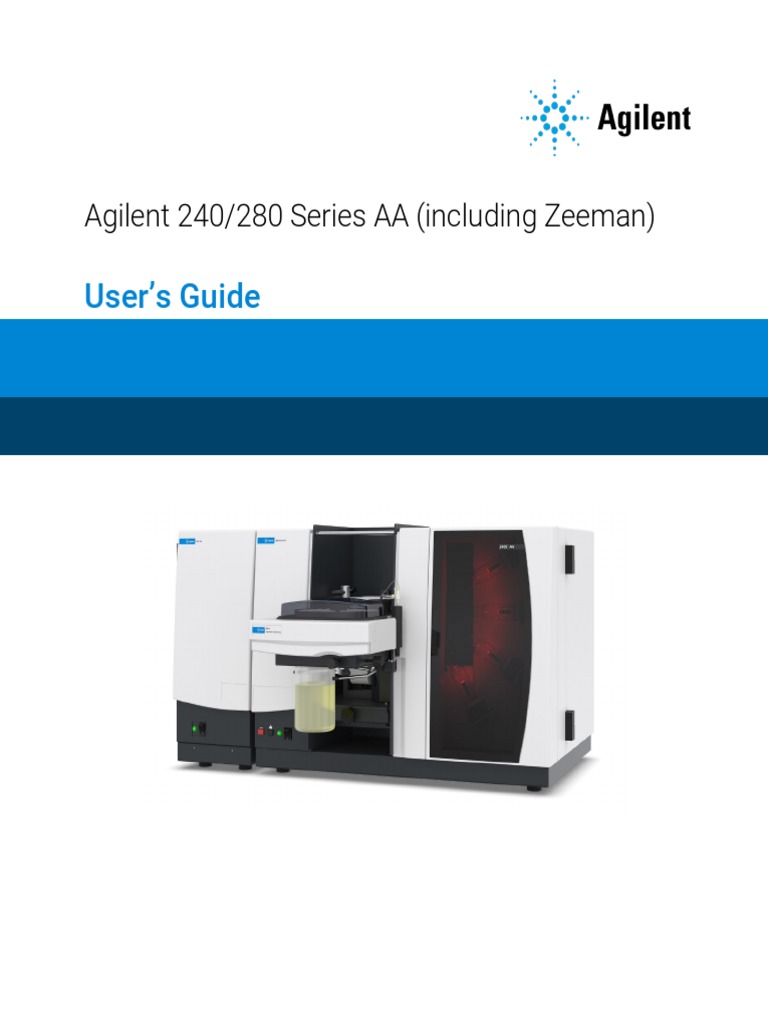 User's Guide: Agilent 240/280 Series AA (Including Zeeman) | PDF ...