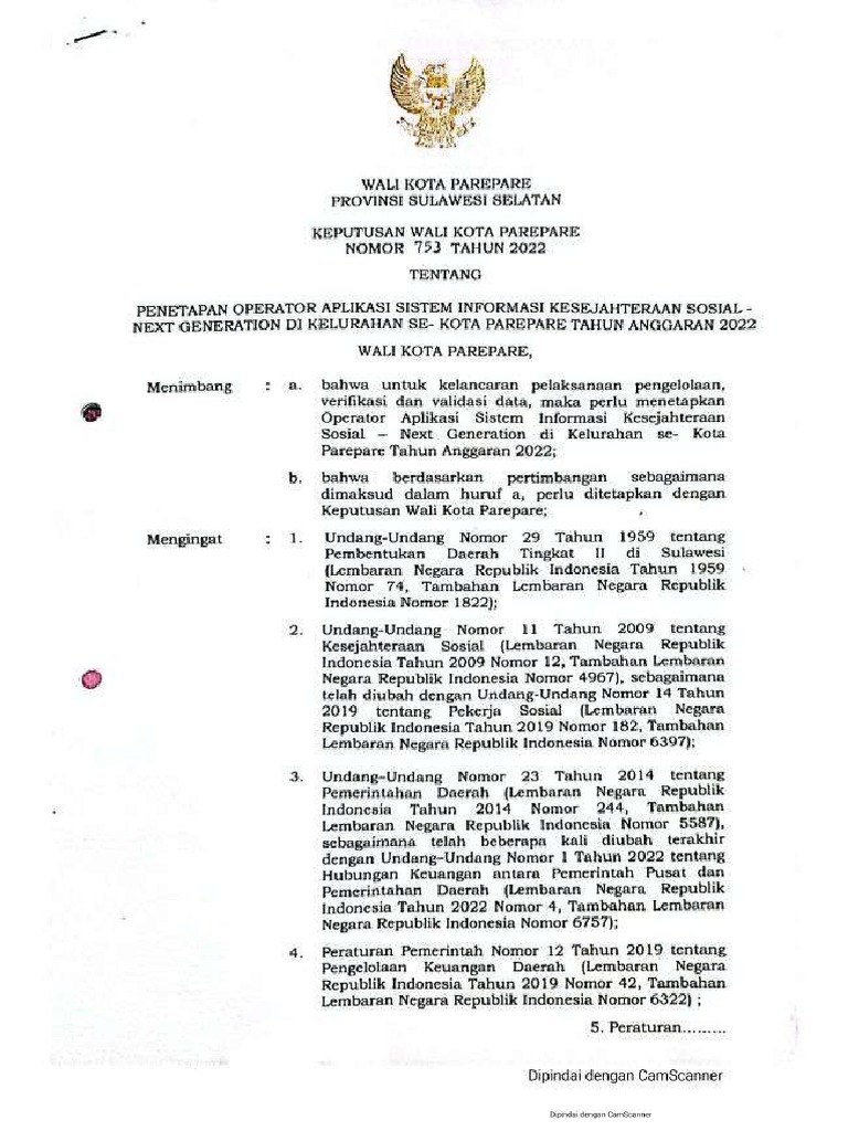 SK Operator Siks-Ng Kelurahan | PDF