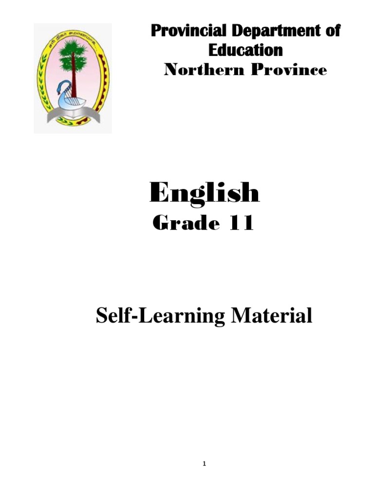 Self Learning Material Grade 11 English | PDF | Exploration