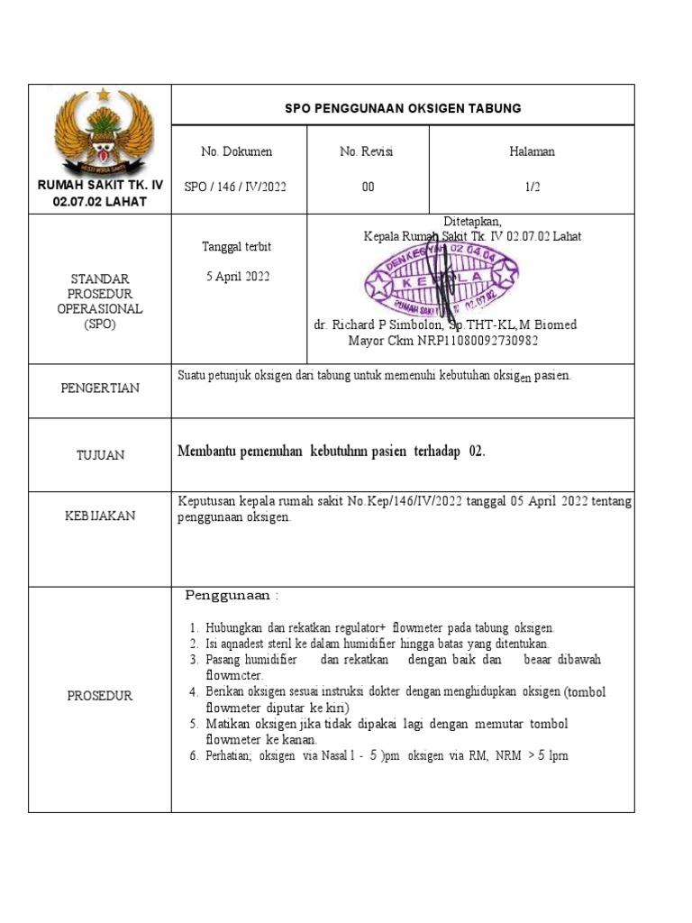 Spo Oksigen Tabung-1 | PDF