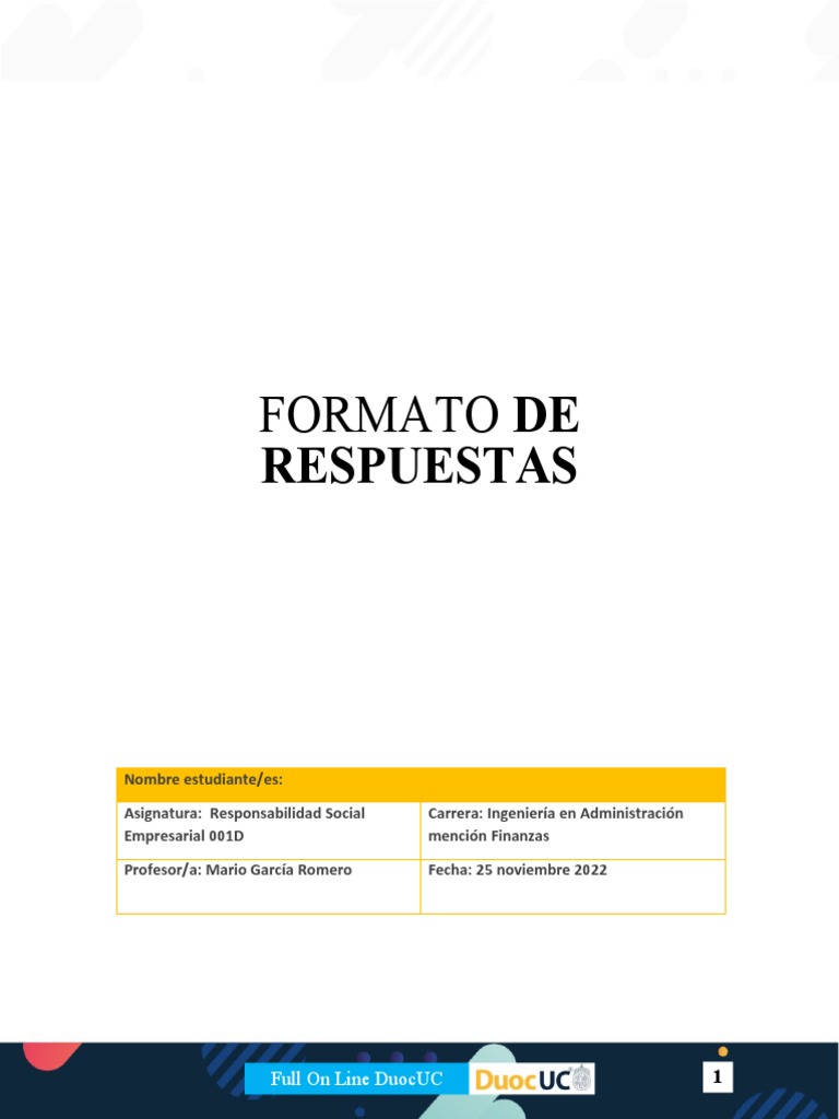 ACTIVIDAD Responsabilidad Social | PDF