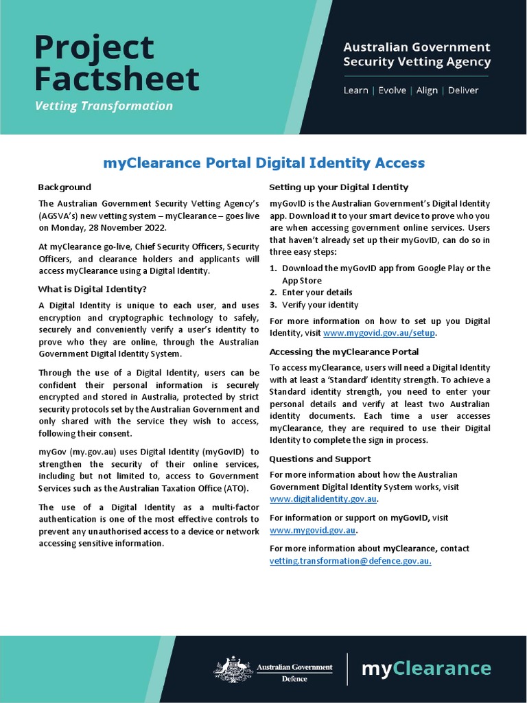 My Clearance Factsheet | PDF | Computer Security | Security