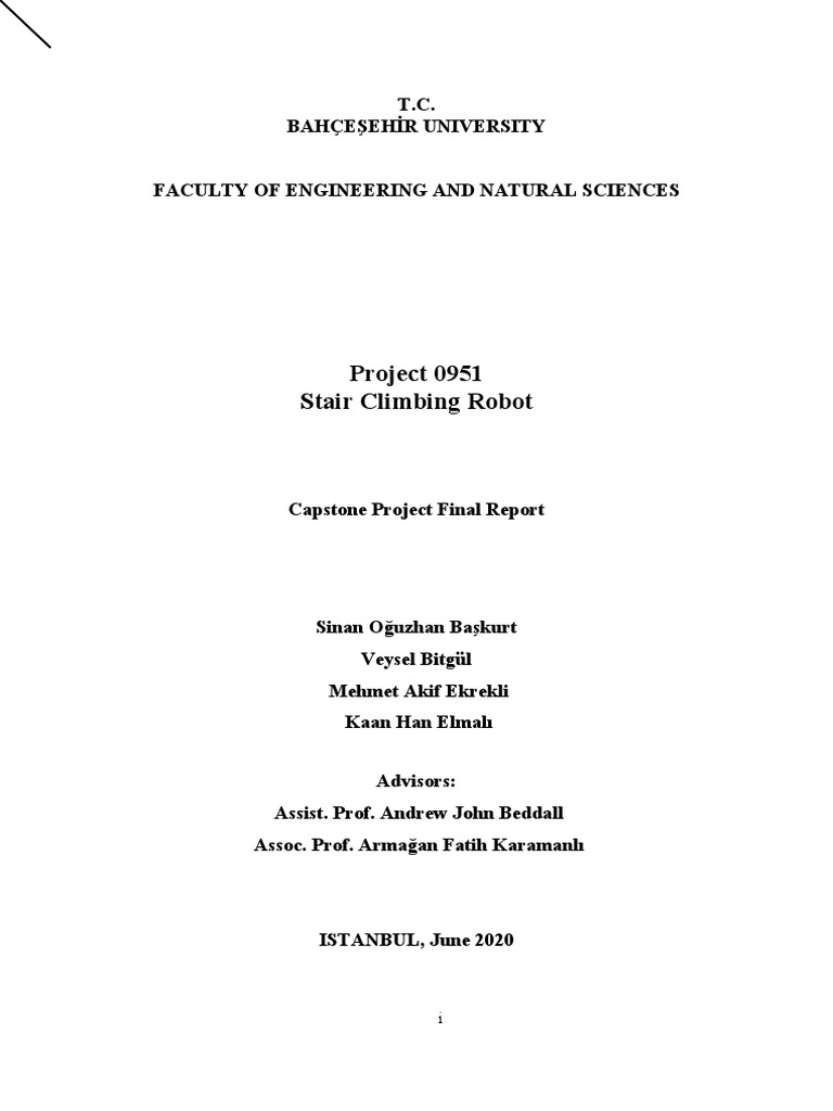 Project 0951 Stair Climbing Robot Capstone Project Final Report | PDF | Strength Of Materials ...