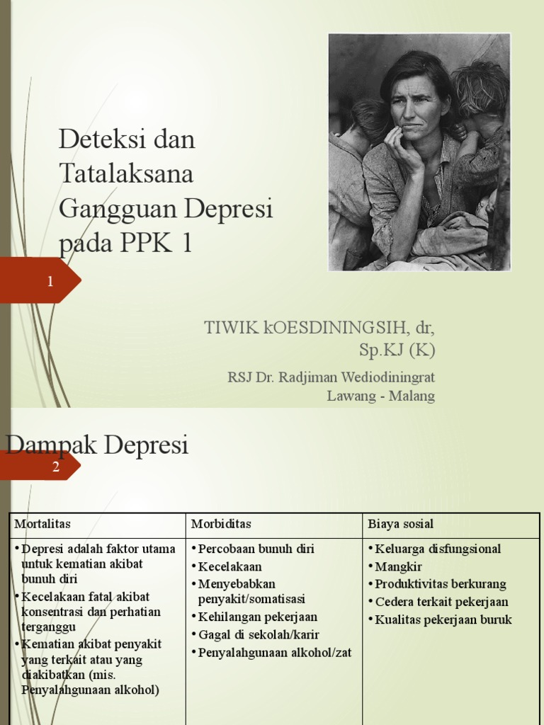 Deteksi Dan Tatalaksana Gangguan Depresi Pada PPK 1 | PDF