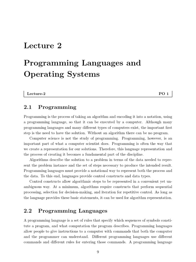 Lecture 2 Pdf Programming Computer Program 7800