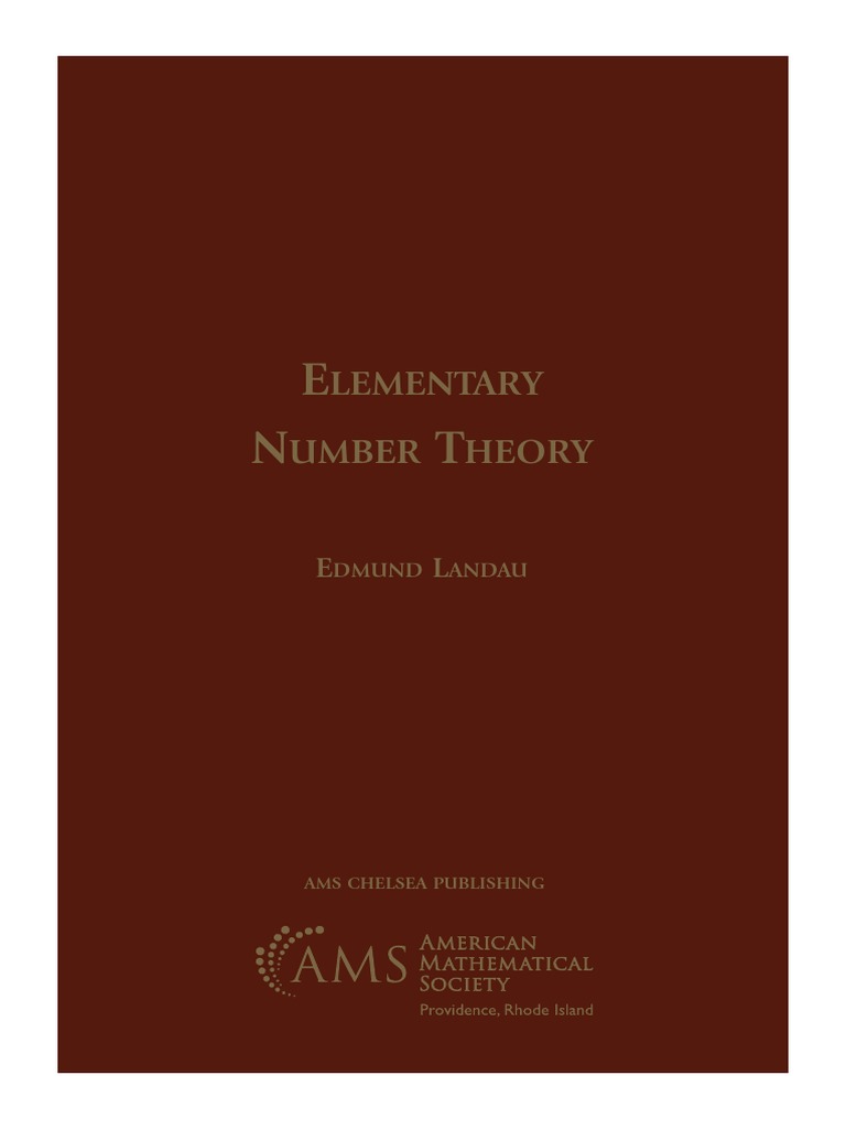 Elementary Number Theory 2e, Edmund Landau | PDF | Prime Number | Factorization