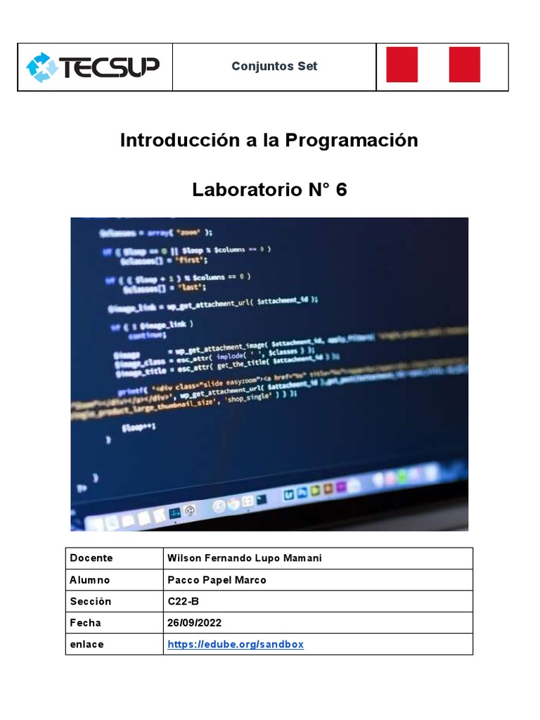 Laboratorio N°6 Conjuntos Set-1 | PDF