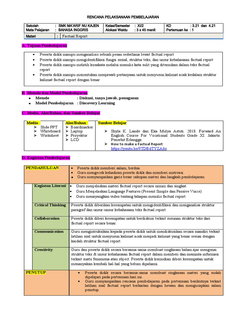 RPP Factual Report | PDF