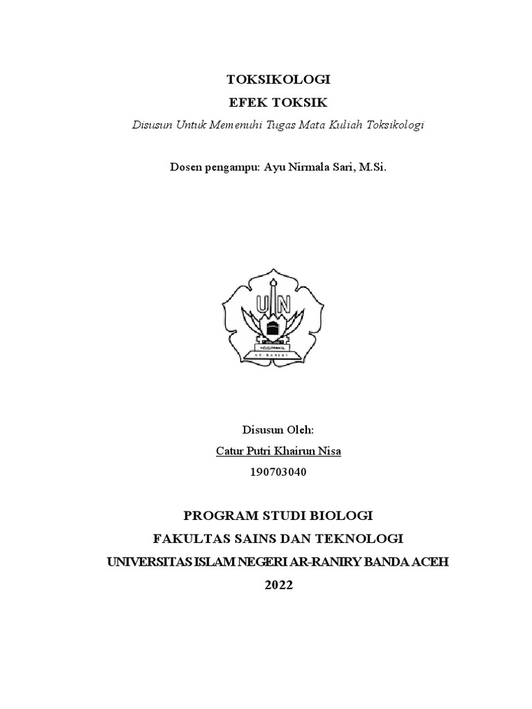Efek Toksik Pdf