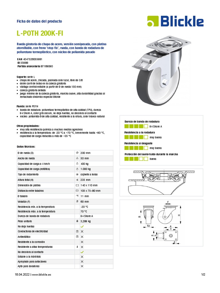Serie L-Poth | PDF | Neumático | Rodamiento (Mecánico)