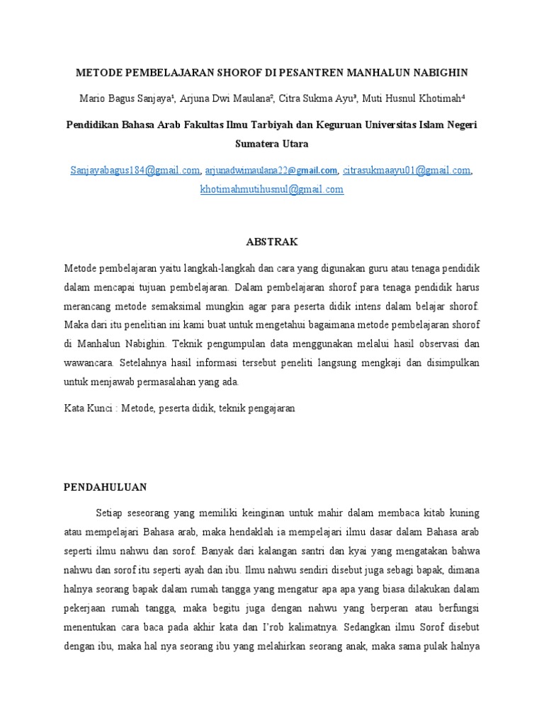 Mini Riset Sorof | PDF