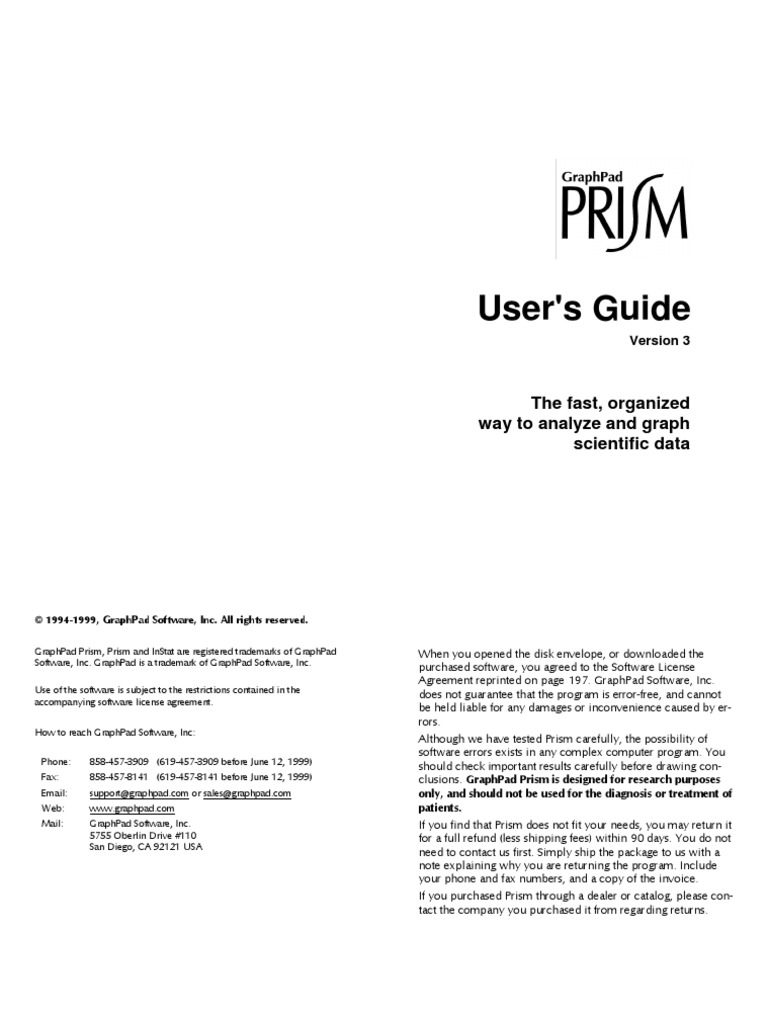 Prism v3 User Guide | PDF | Data Analysis | Computer File