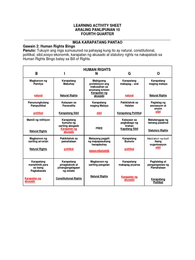 Grade 10 Ap - Q4M2-W2 | PDF