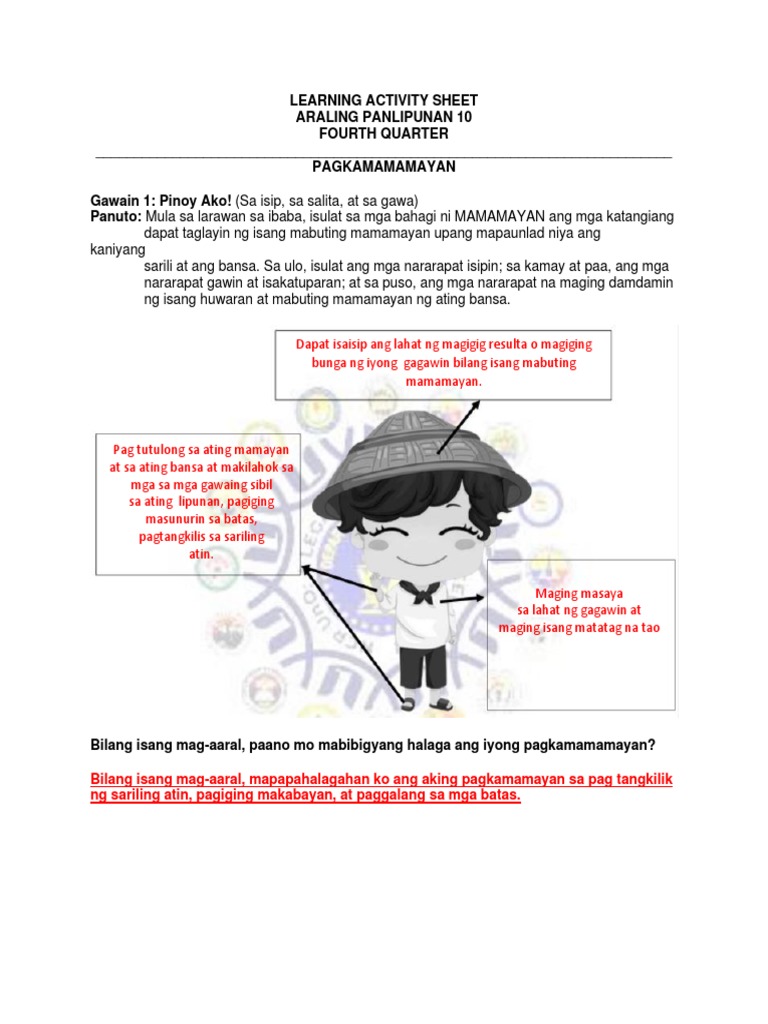 Grade 10 Ap - Q4M1-W1 | PDF