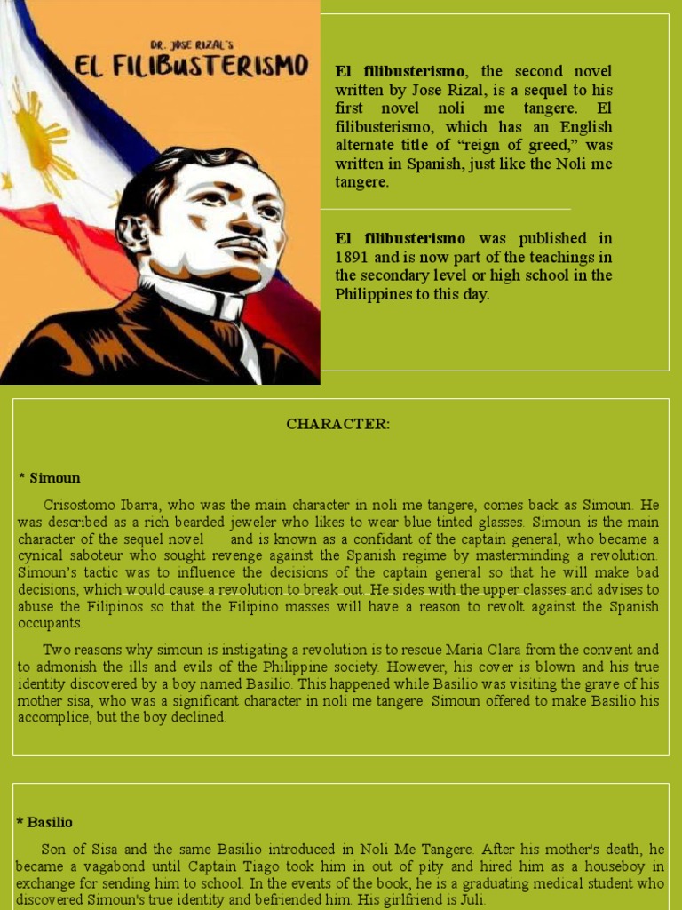 El Filibusterismo Characters And Their Roles
