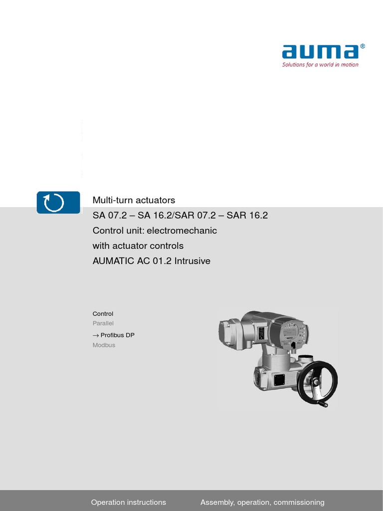 Actuator AUMA | PDF | Screw | Valve