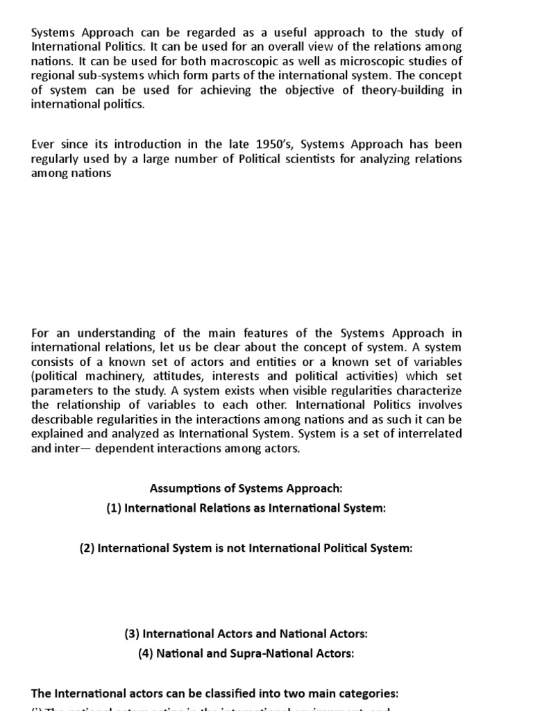 Systems Approach | PDF