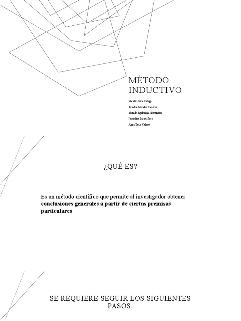 Método Inductivo | PDF | Razonamiento inductivo | Método científico