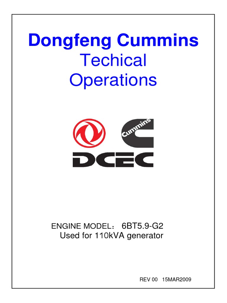 Catalogue Cummins 6BT5.9 G2 | PDF | Engines | Horsepower