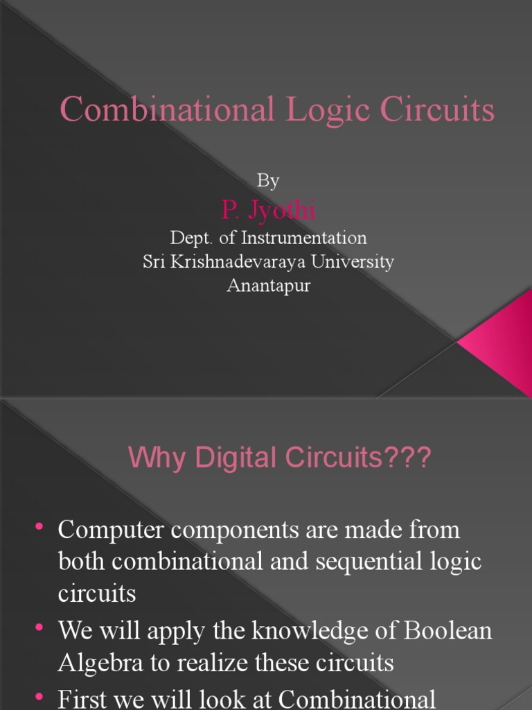 Combinational Logic Ckts by JYOTHI | PDF | Binary Coded Decimal | Logic Gate