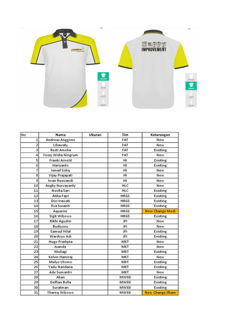 List Polo Shirt Creative Innovator | PDF