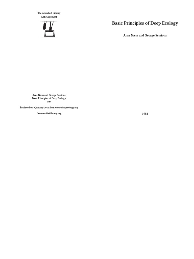 Basic Principles of Deep Ecology - Harsha N (1) - Harsha N | PDF ...