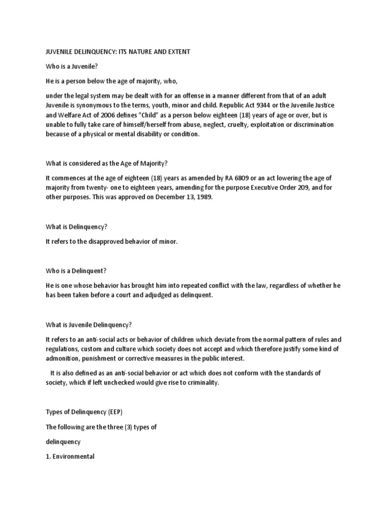 Juvenile Delinquency | PDF | Juvenile Delinquency | Juvenile Court