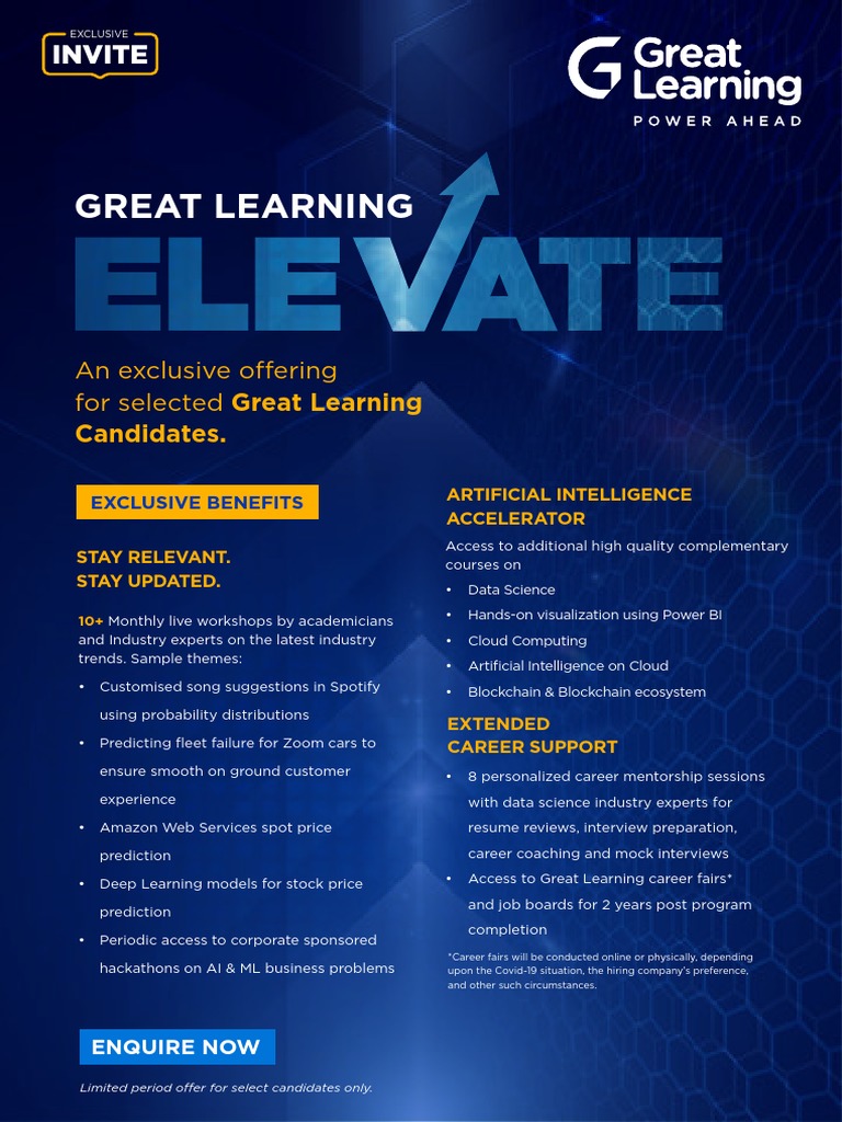 GL Elevate Exclusive Benefits For Oct v1 - AIML-DSBA | PDF