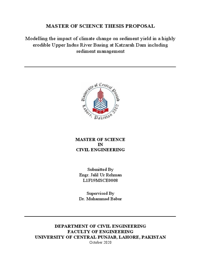 MSC Thesis Proposal (Jalil Ur Rehman) | PDF | Surface Runoff | Hydrology