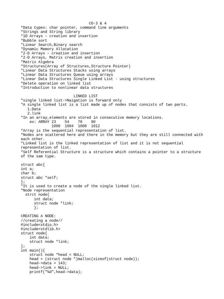 CTSD C03 &co4 | Download Free PDF | Pointer (Computer Programming) | Queue (Abstract Data Type)