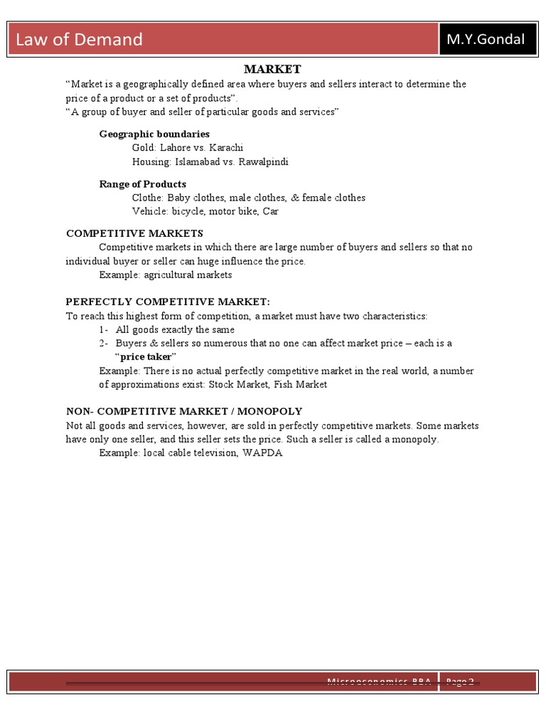 Law of Demand | PDF | Supply And Demand | Demand Curve
