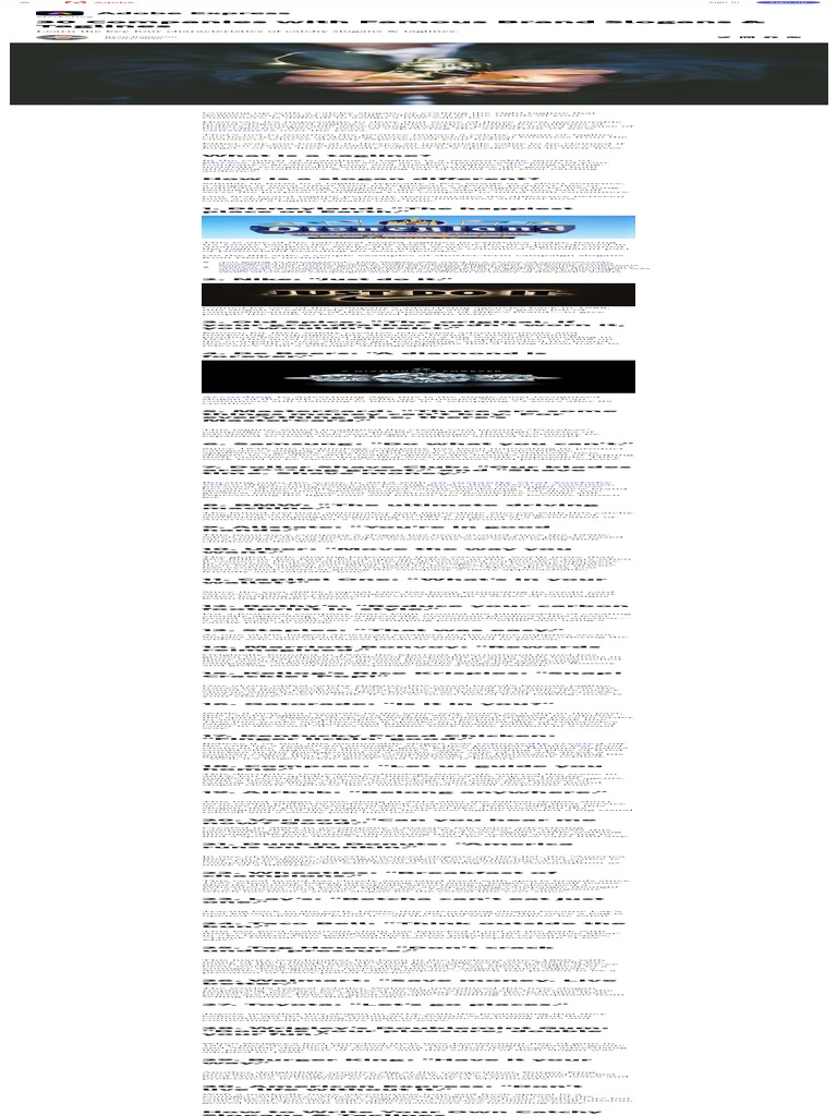 The 30 Best and Most Famous Brand Slogans and Taglines - 2 | PDF | Brand