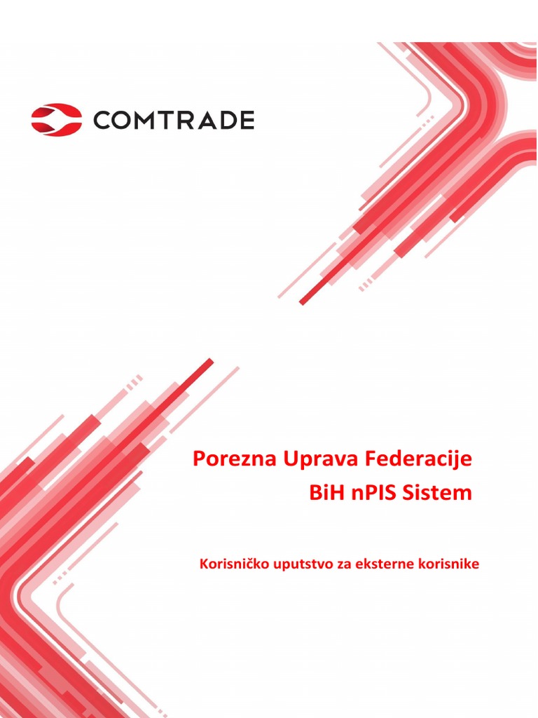 nPIS-Korisnicko Uputstvo - Eksterni Korisnici | PDF