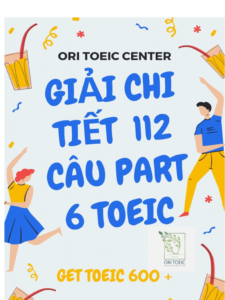 Ebook GIẢI CHI TIẾT 112 CÂU TOEIC PART 6 - 1 - | PDF