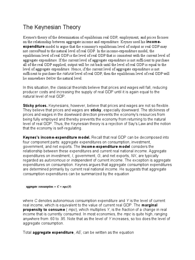 The Keynesian Theory Vs Classical Theory | PDF | Economics | Keynesian ... The Keynesian Theory Vs Classical Theory | PDF | Economics | Keynesian ...