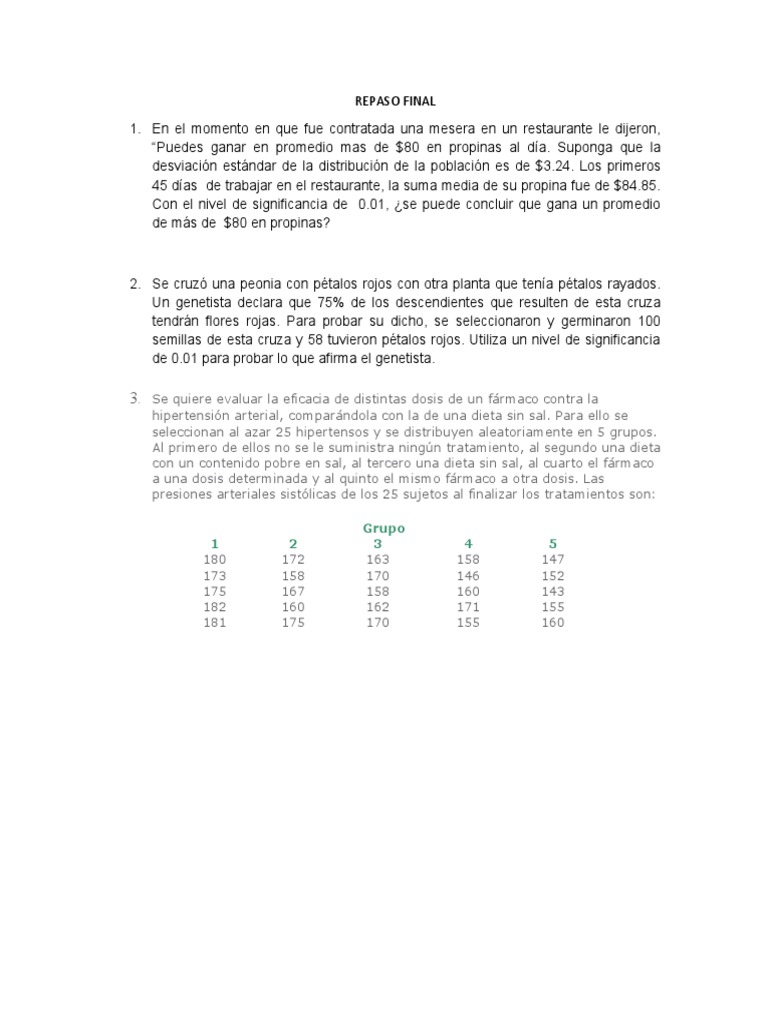 Repaso Final | PDF