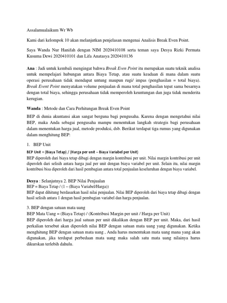 Dialog Alk Kel 10 Bep | PDF