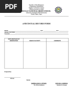 Student Report Card SF9 Template | PDF