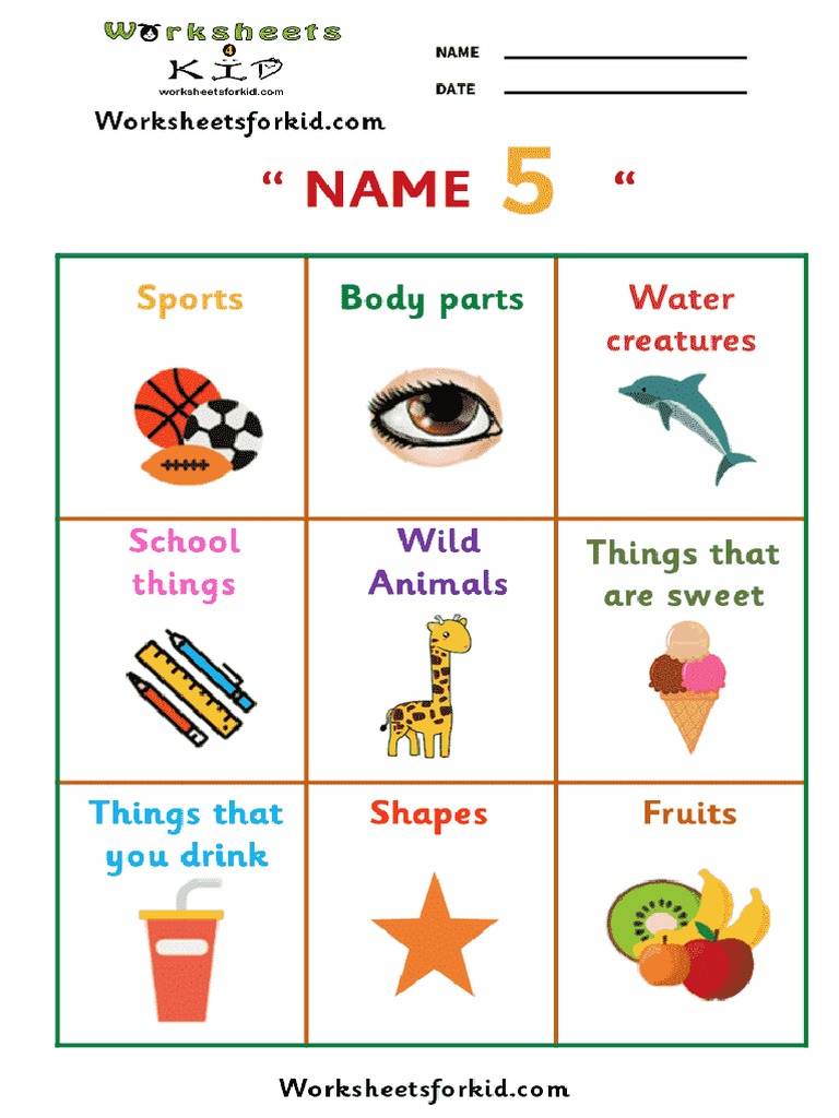 Name 5 Things | PDF