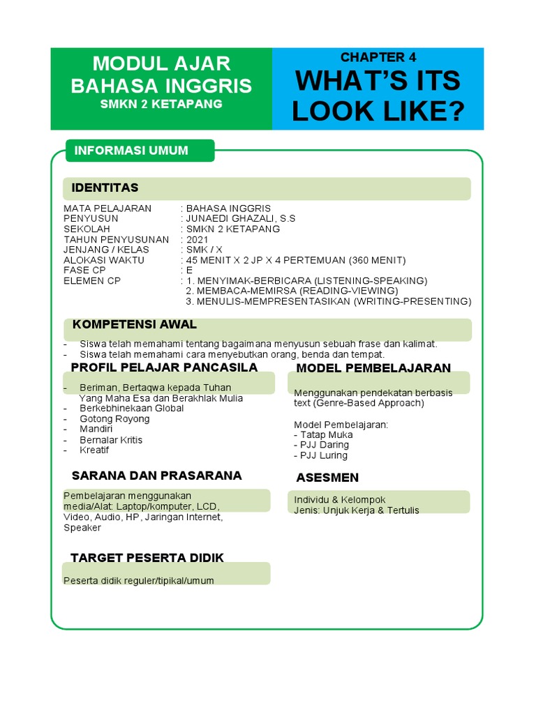 MODUL 4 Descriptive Text | PDF | Karier & Perkembangan