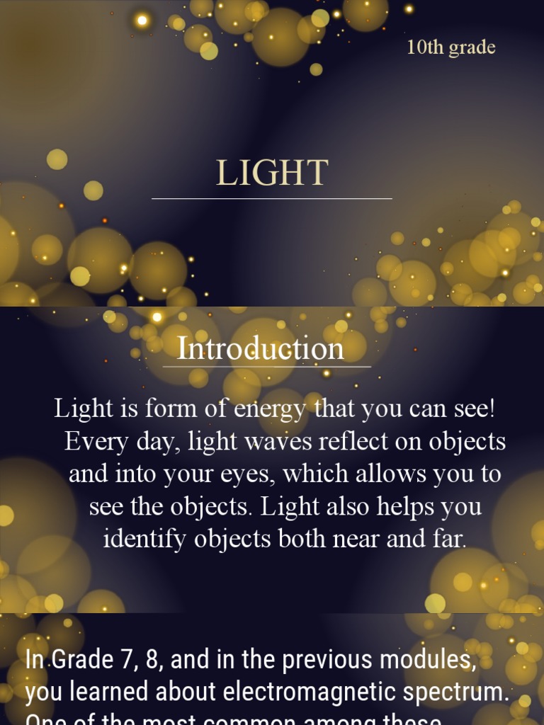 Light Pdf Light Electromagnetic Radiation