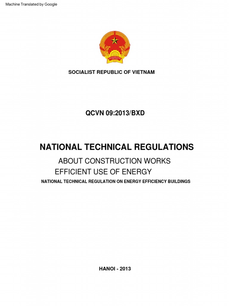 QCVN 09-2013 National Technical Regulation On Energy Efficiency ...