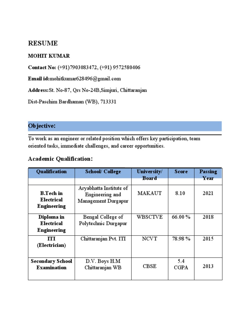 Mohit Resume | PDF