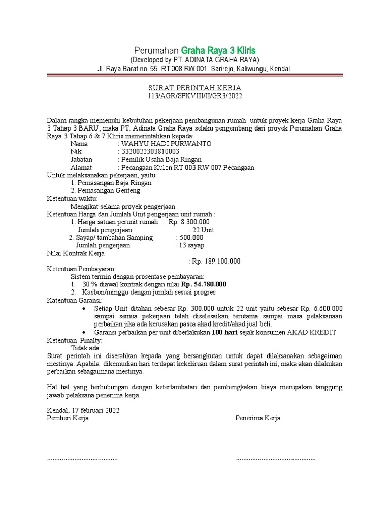 SPK Baja Ringan MW | PDF