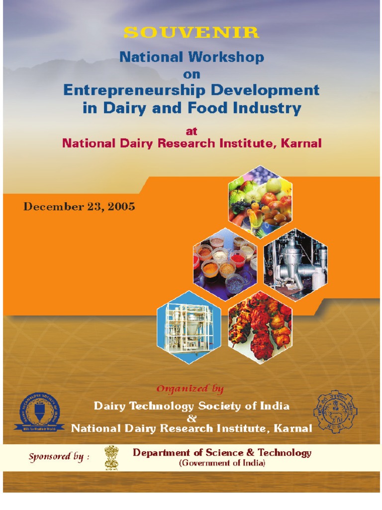 Entrepreneurship Development in Dairy and Food Industry | PDF ...