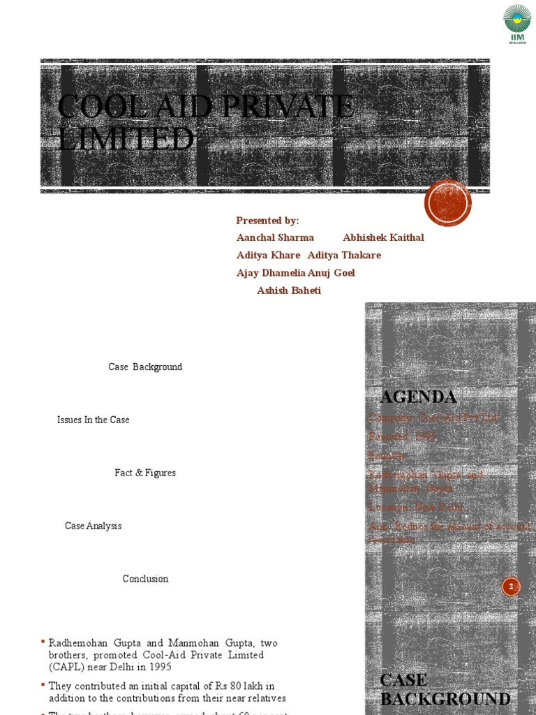 FM - Cool Aid - Sec2 - Group1 | PDF | Finance & Money Management | Business