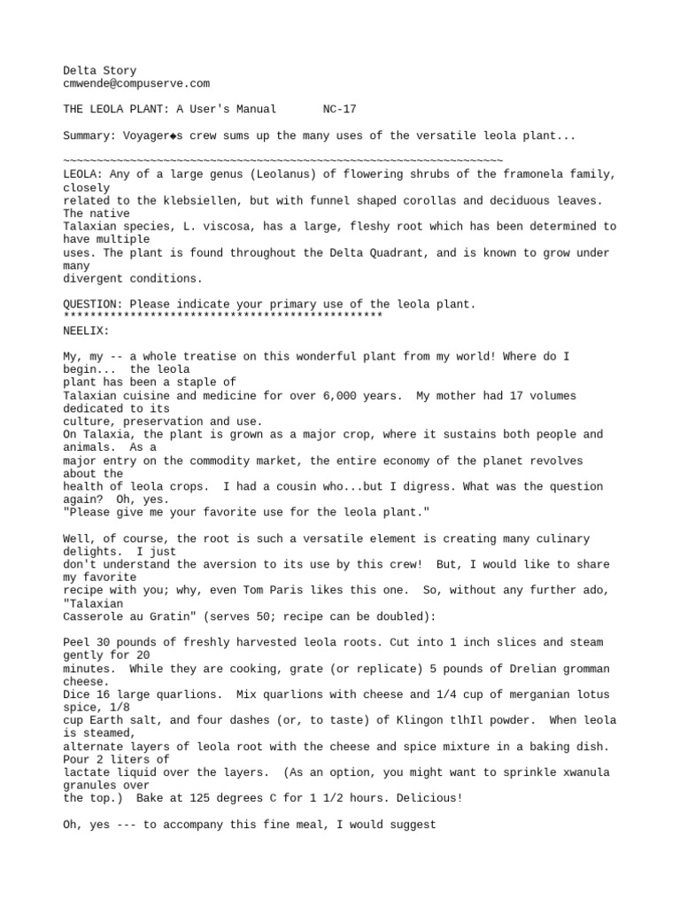 Uses of the Leola Plant Explained | PDF