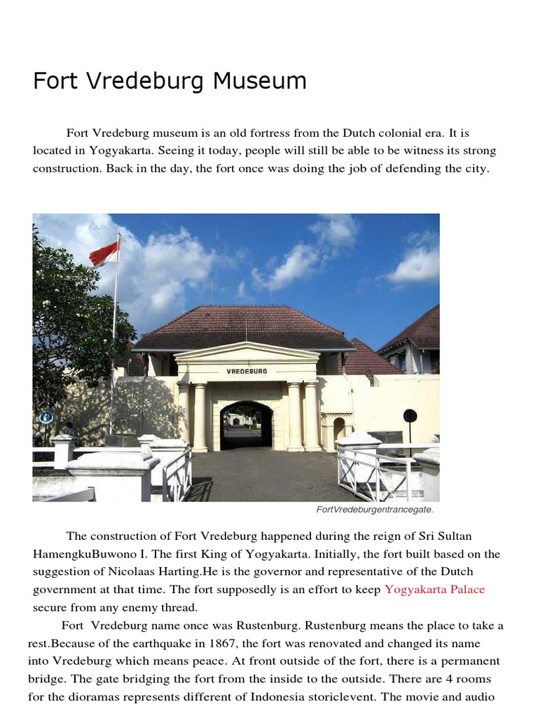 Fort Vredeburg Museum Overview | PDF