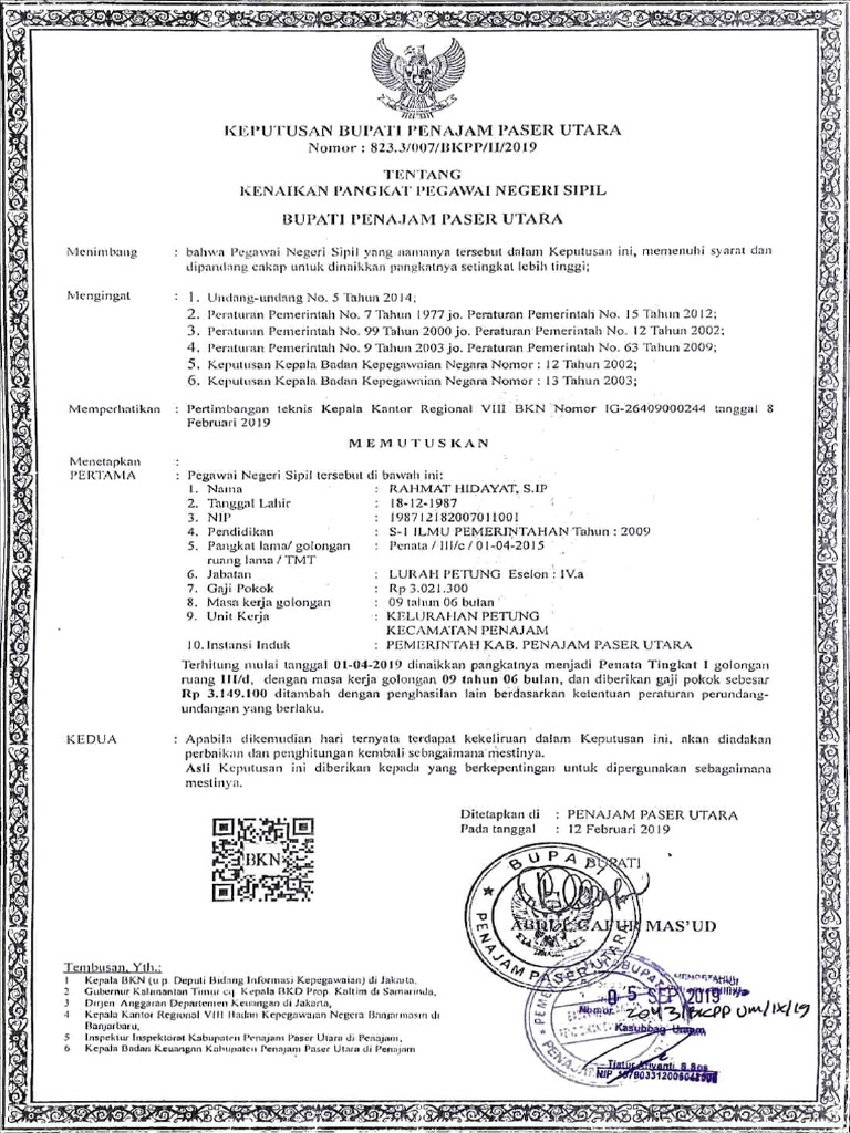 SK 3d (Rahmat Hidayat) | PDF