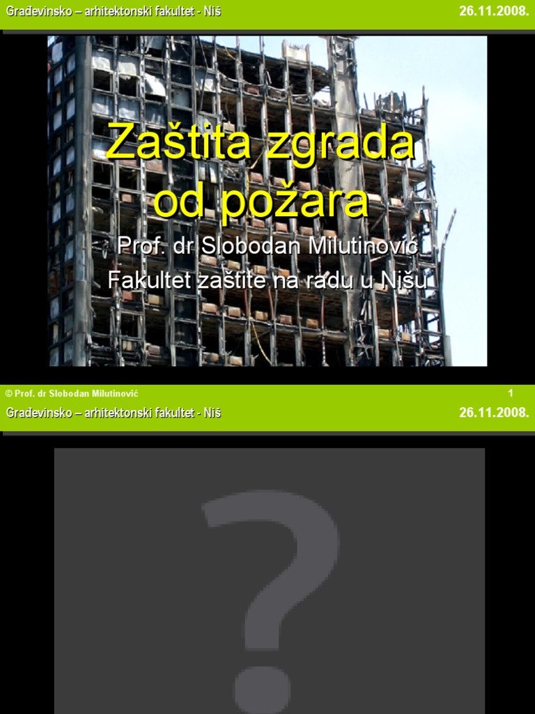 Zastita Zgrada Od Pozara - GAF 2008 | PDF